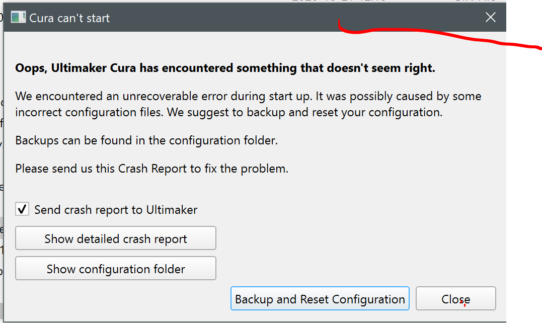 Cura 5.0 beta 1 install forces delete of current configuration · Issue ...