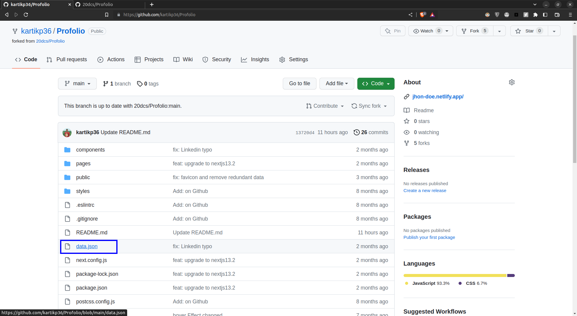 GitHub - 20dcs/profoliomaker-frontend