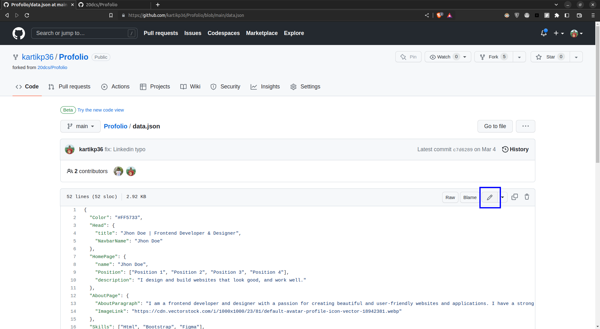 GitHub - 20dcs/profoliomaker-frontend