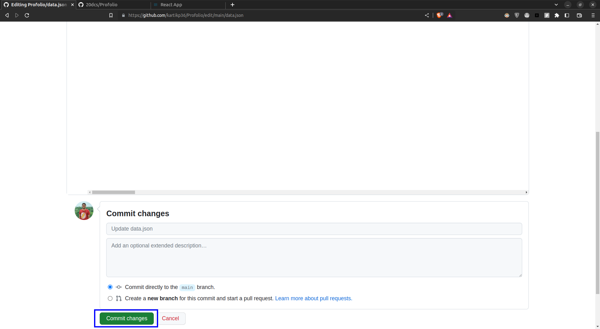 GitHub - 20dcs/profoliomaker-frontend
