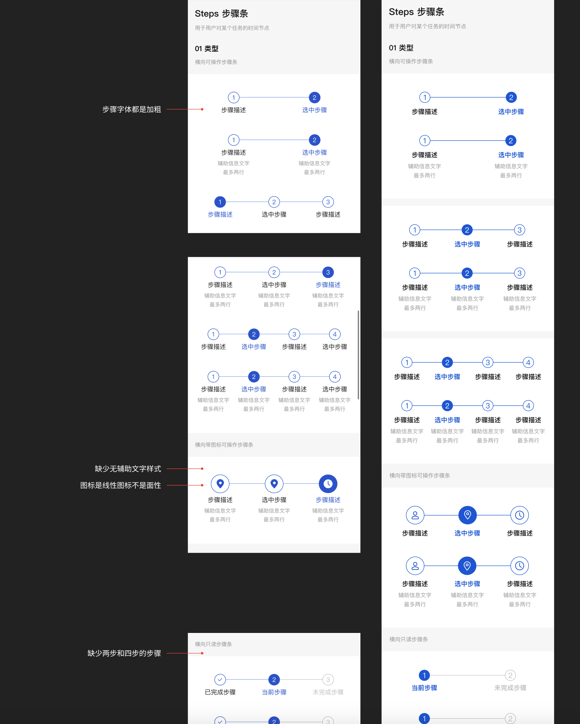 [Steps] 步骤文字未加粗、缺少样式、竖向衔接线条超出等 · Issue #217 · Tencent/tdesign-mobile-react · GitHub