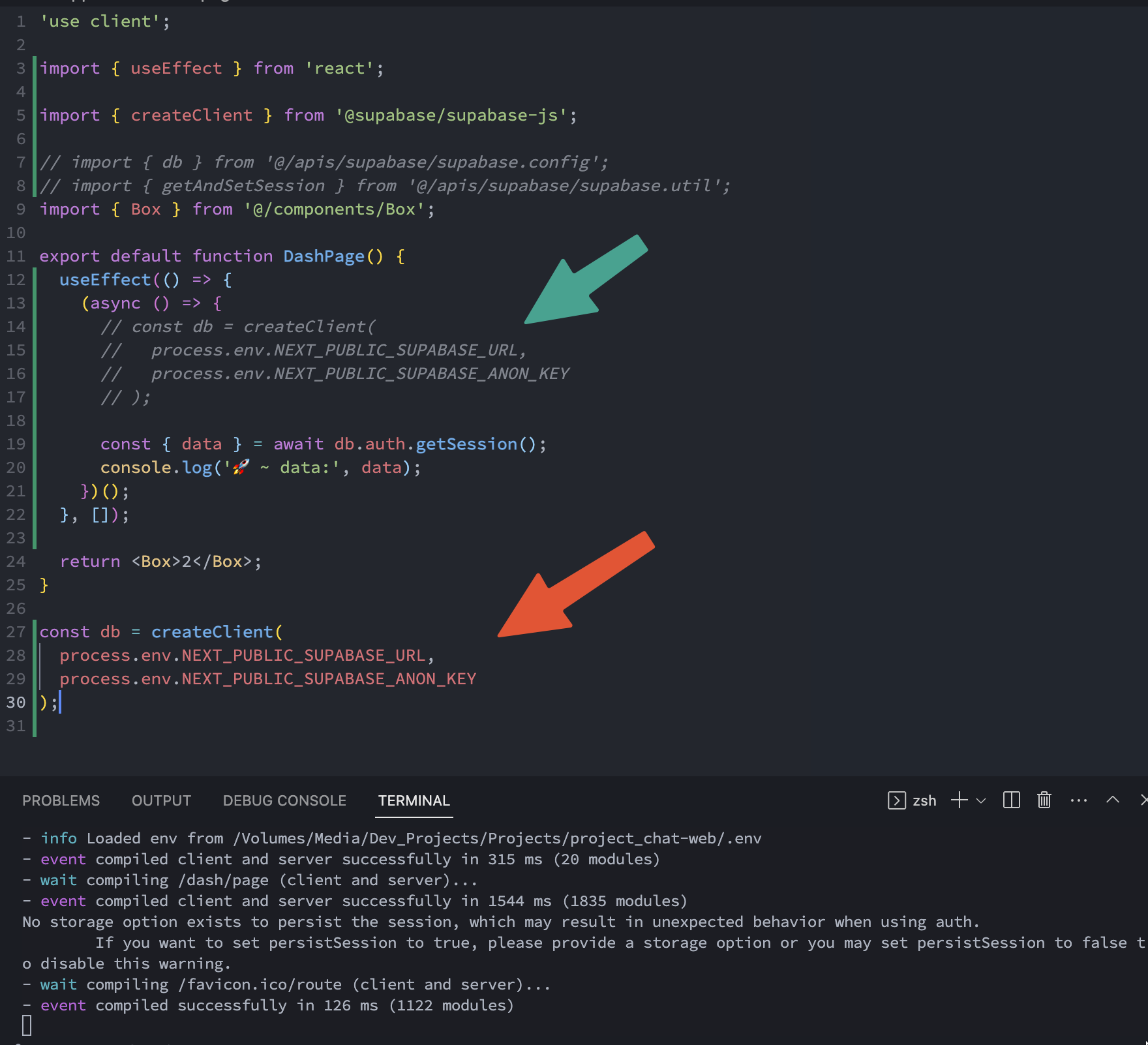 No storage option exists to persist the session, which may result in unexpected behavior when ...