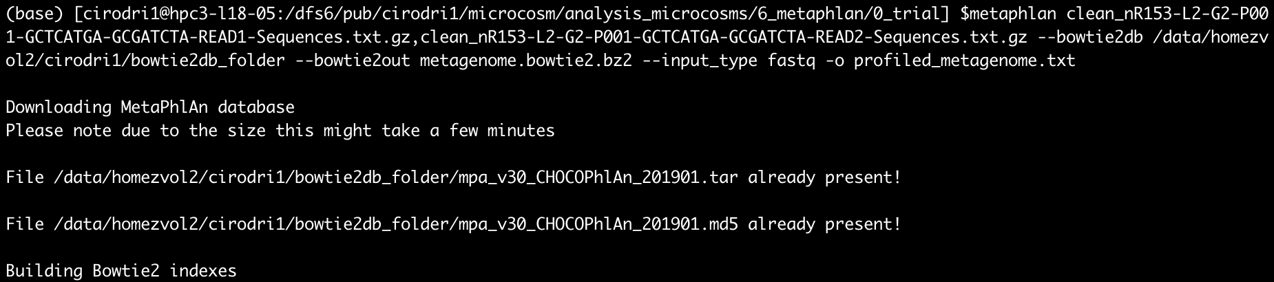 Database already present error · Issue #160 · biobakery/MetaPhlAn · GitHub