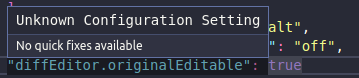"diffEditor.originalEditable" setting no longer works · Issue #92664 · microsoft/vscode · GitHub