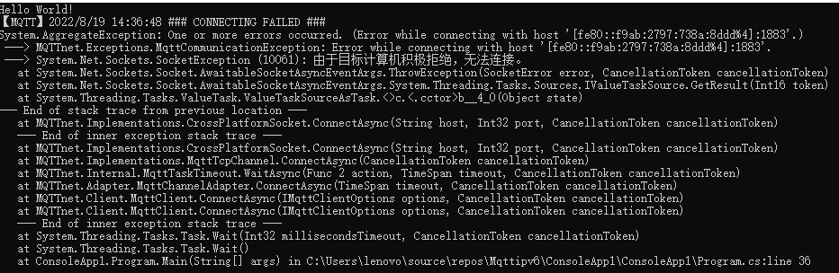 Mqttclient Cannot Support Ipv6?who Can Tell Me How To Config Or Show Me