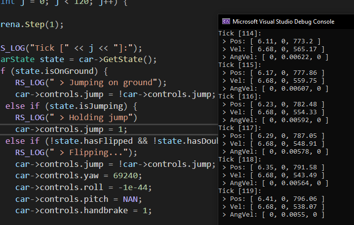 NaN car velocity · Issue #6 · ZealanL/RocketSim · GitHub