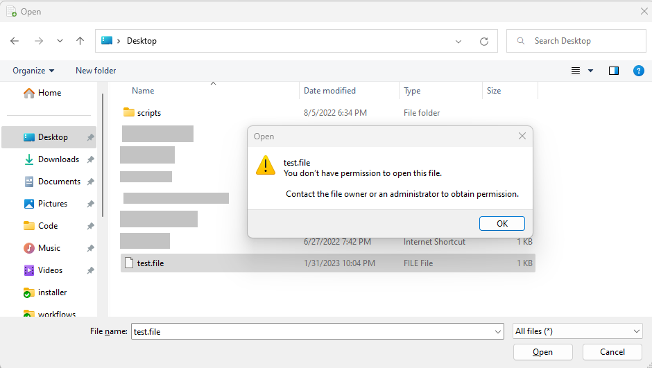 Program crashes when opening files without permissions · Issue #321 ...