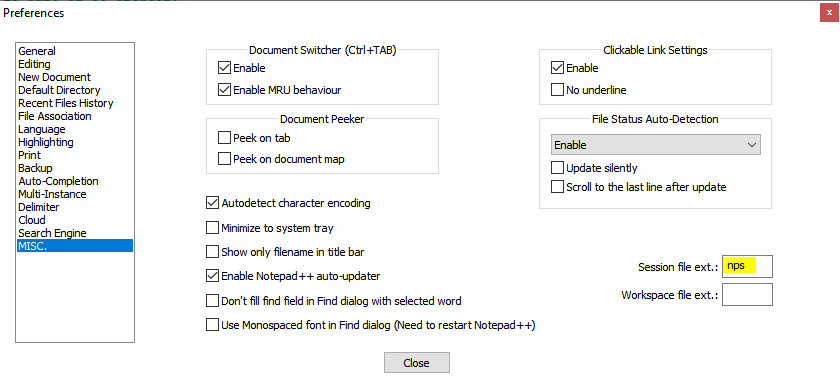 Feature request: Session as file type, associated with Notepad++ ...