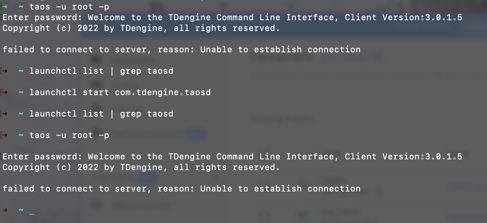 macos Monterey Run Tdengine 3.0.15 error · Issue #17601 · taosdata/TDengine · GitHub