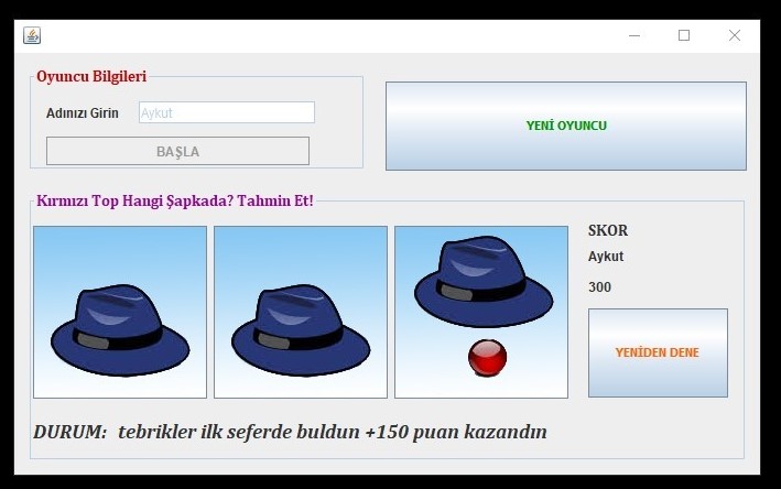 GitHub - aykutsahin98/Java-Swing-Magic-Hat-Game