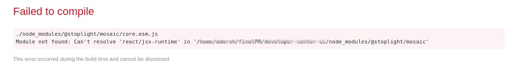 Can't resolve `react/jsx-runtime` in `@stoplight/mosaic` · Issue #1802 · stoplightio/elements ...