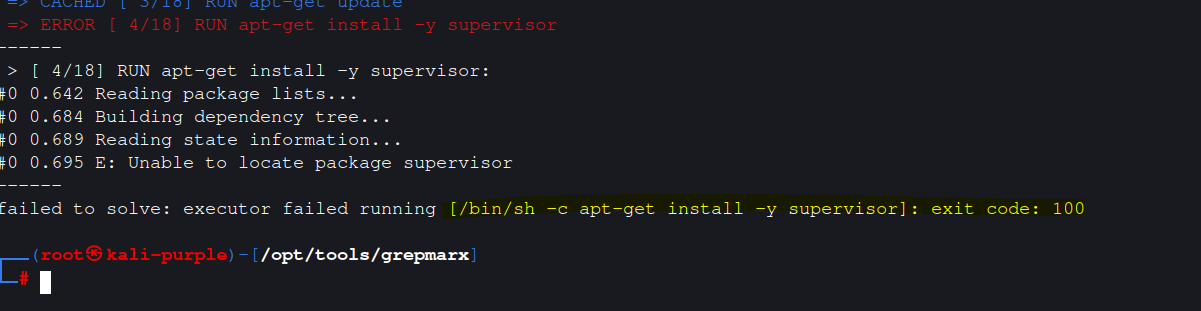 Erro In install - Supervisor · Issue #5 · Orange-Cyberdefense/grepmarx · GitHub