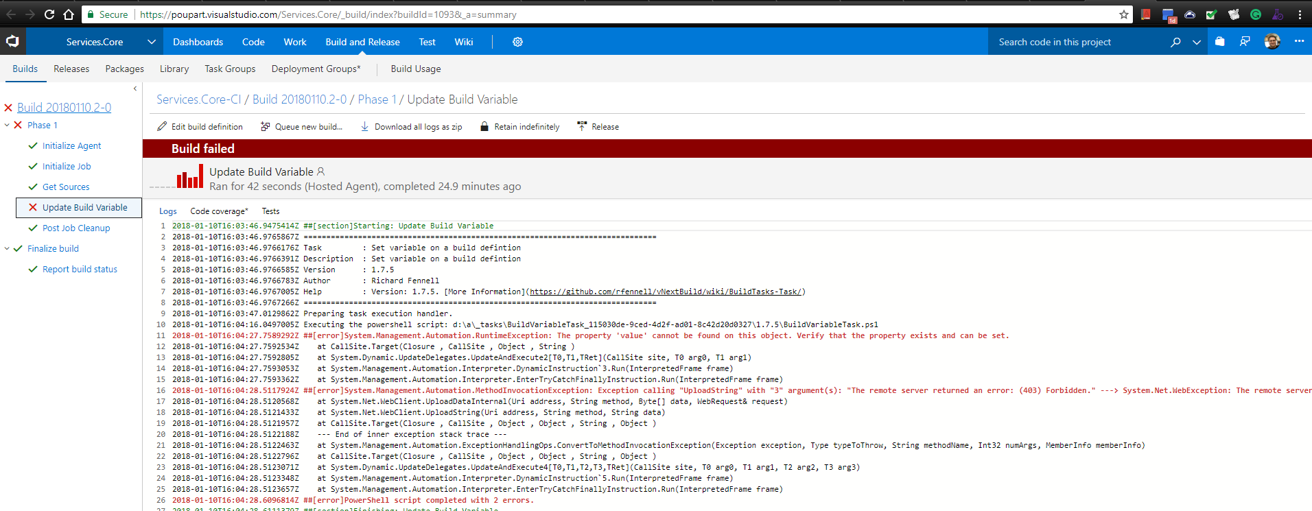 Build Updating Tasks is failing to automatically increase the value of a build variable · Issue ...