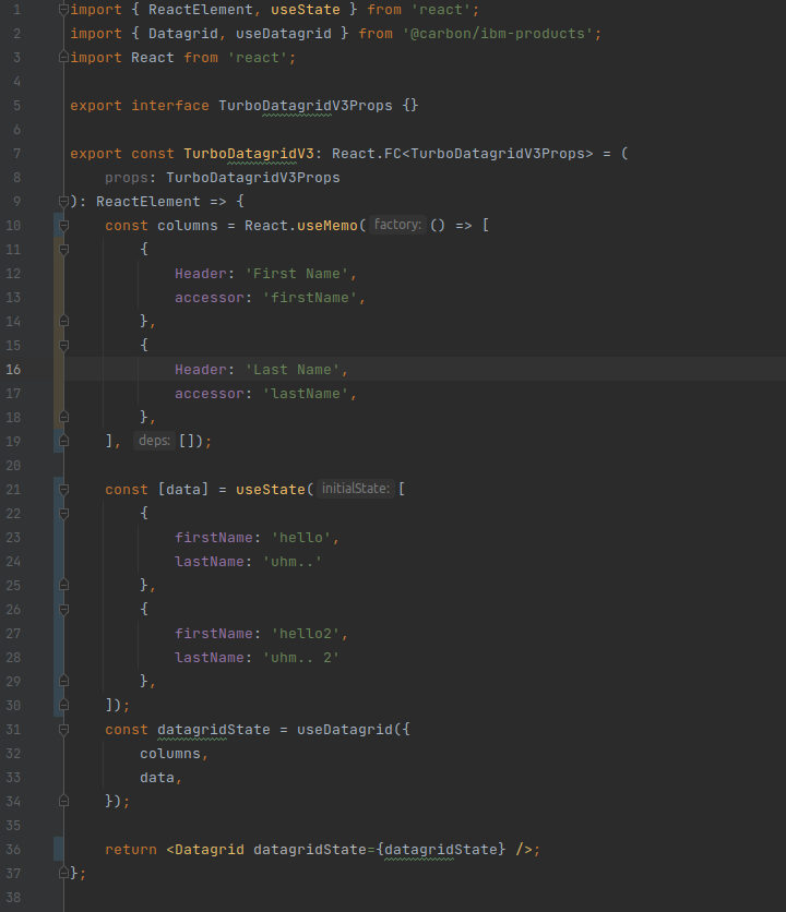 DatagridContent element type is invalid · Issue #2610 · carbon-design-system/ibm-products · GitHub