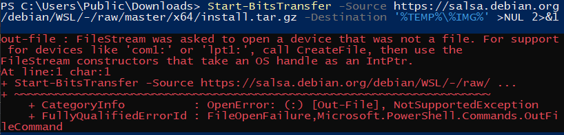 Script Hangs on Downloading Debian Image · Issue #66 · DesktopECHO/Pi-Hole-for-WSL1 · GitHub