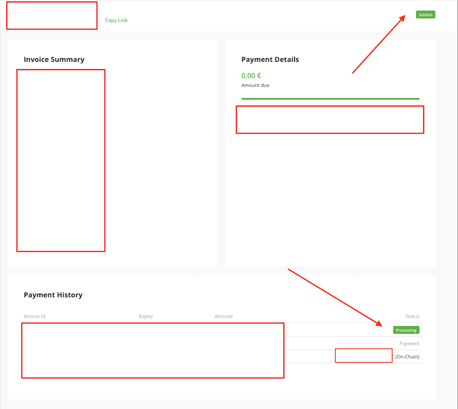 [Bug]: Payment request doesn't have a concept of `processing` status ...