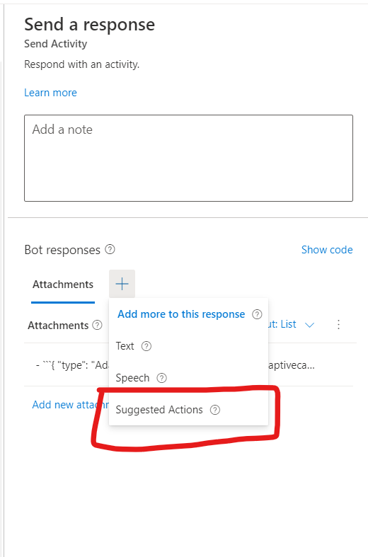 Suggested actions are not working in teams when I'm using bot composer to create my bot · Issue ...