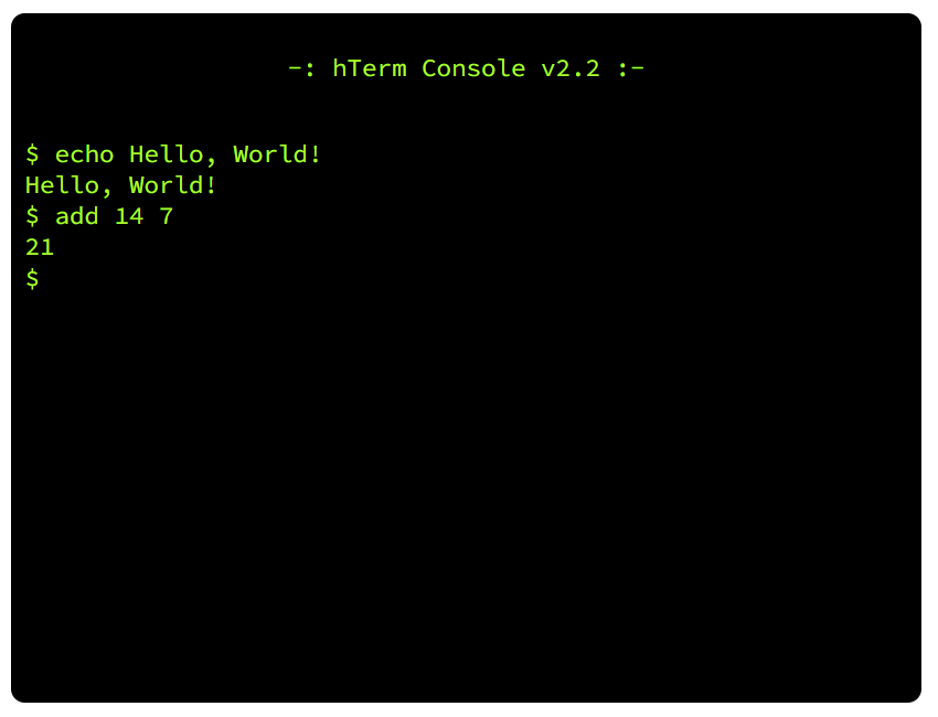 GitHub - GlowingObsidian/hTerm: Snippet for a terminal in html usable instantly in your current ...