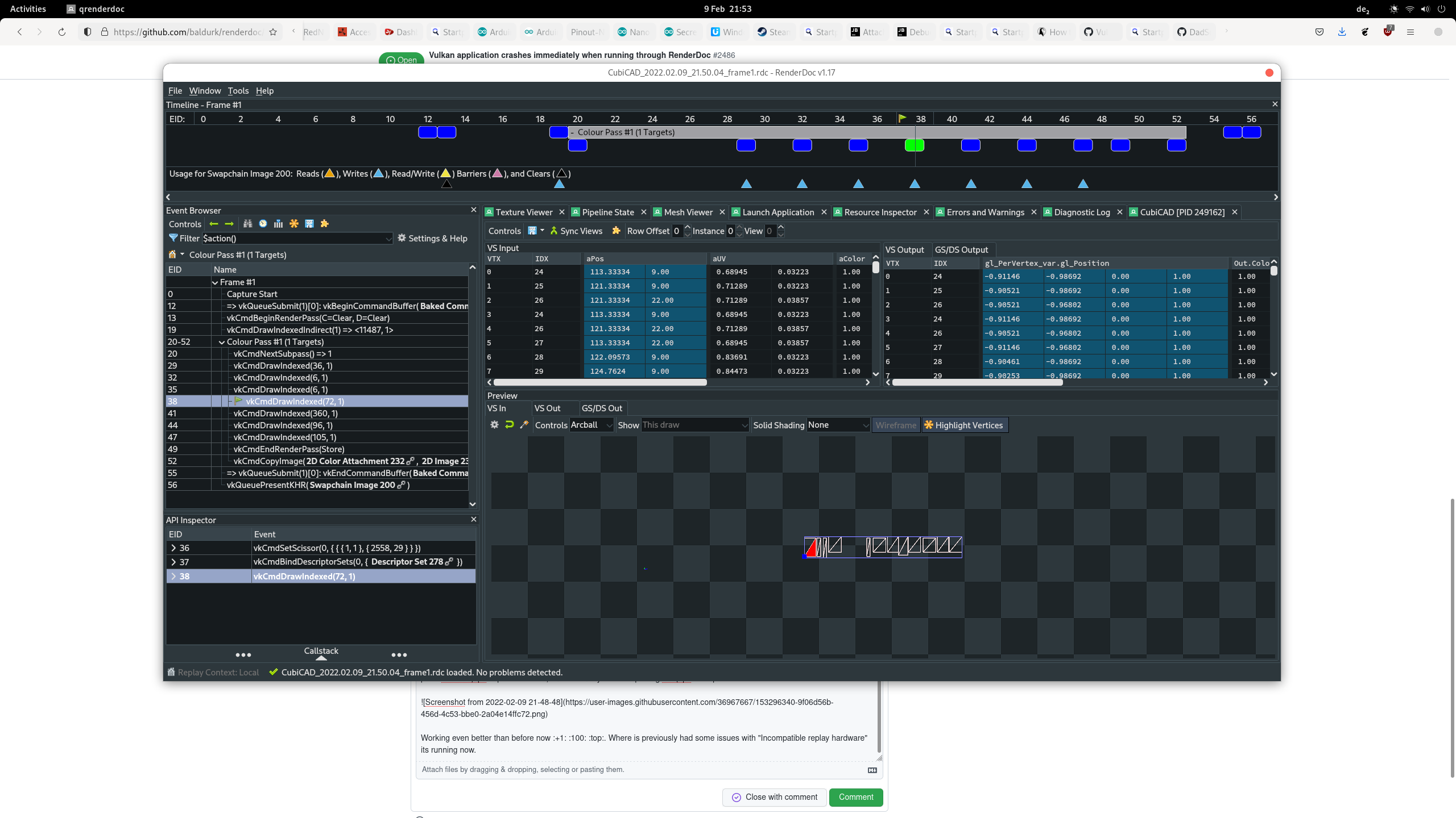 Vulkan application crashes immediately when running through RenderDoc · Issue #2486 · baldurk ...