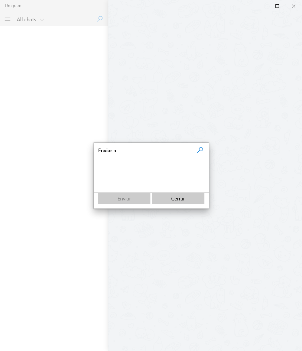 Chats list is empty when trying to share something through the app · Issue #1270 · UnigramDev ...