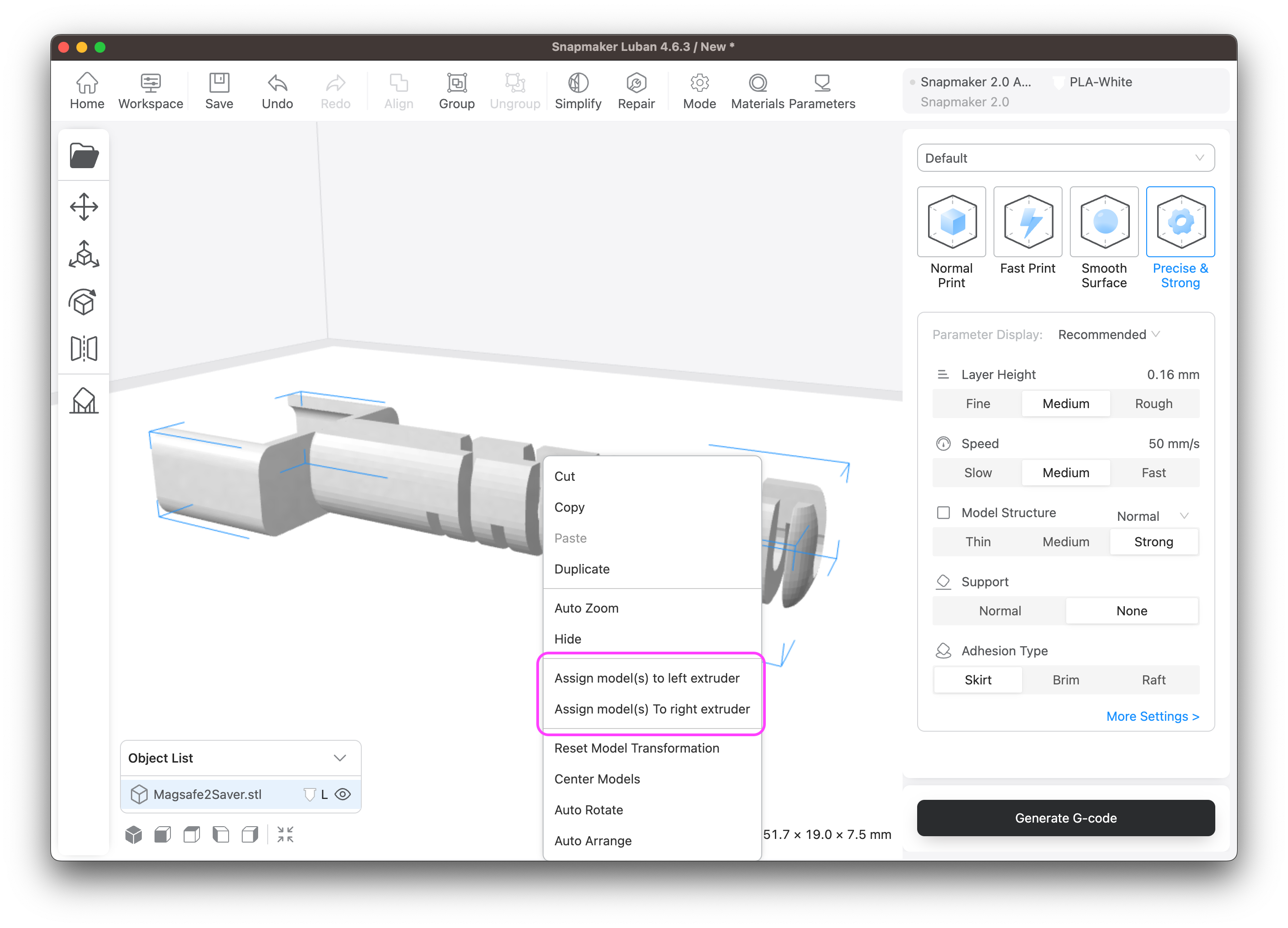 Bug: Dual extruder settings for single-extruder setup in 3d printing · Issue #2001 · Snapmaker ...