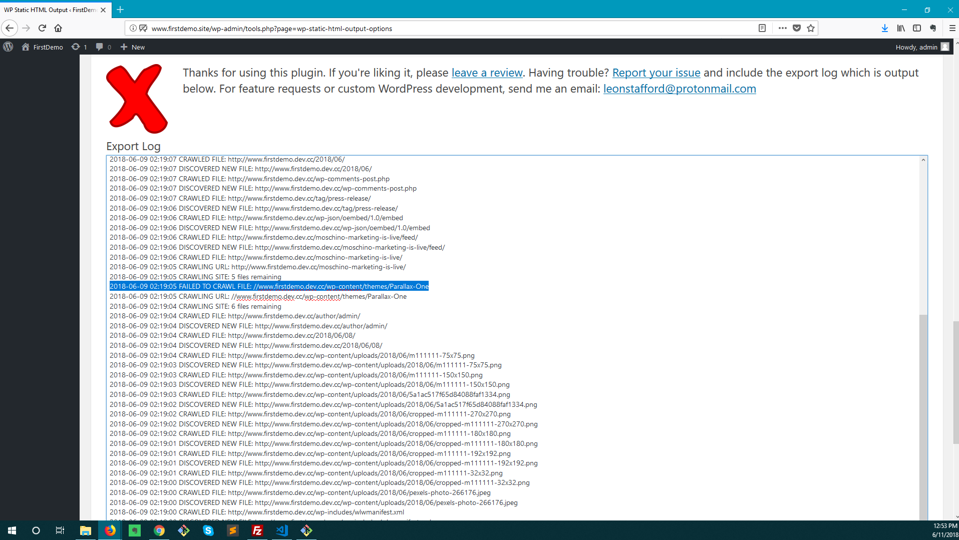 Files for theme not downloading for Parallax-One theme · Issue #69 · elementor/wp2static · GitHub