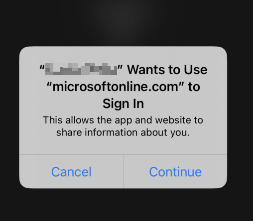 Is There A Way To Avoid Showing Dialog Wants To Use To Sign In · Issue