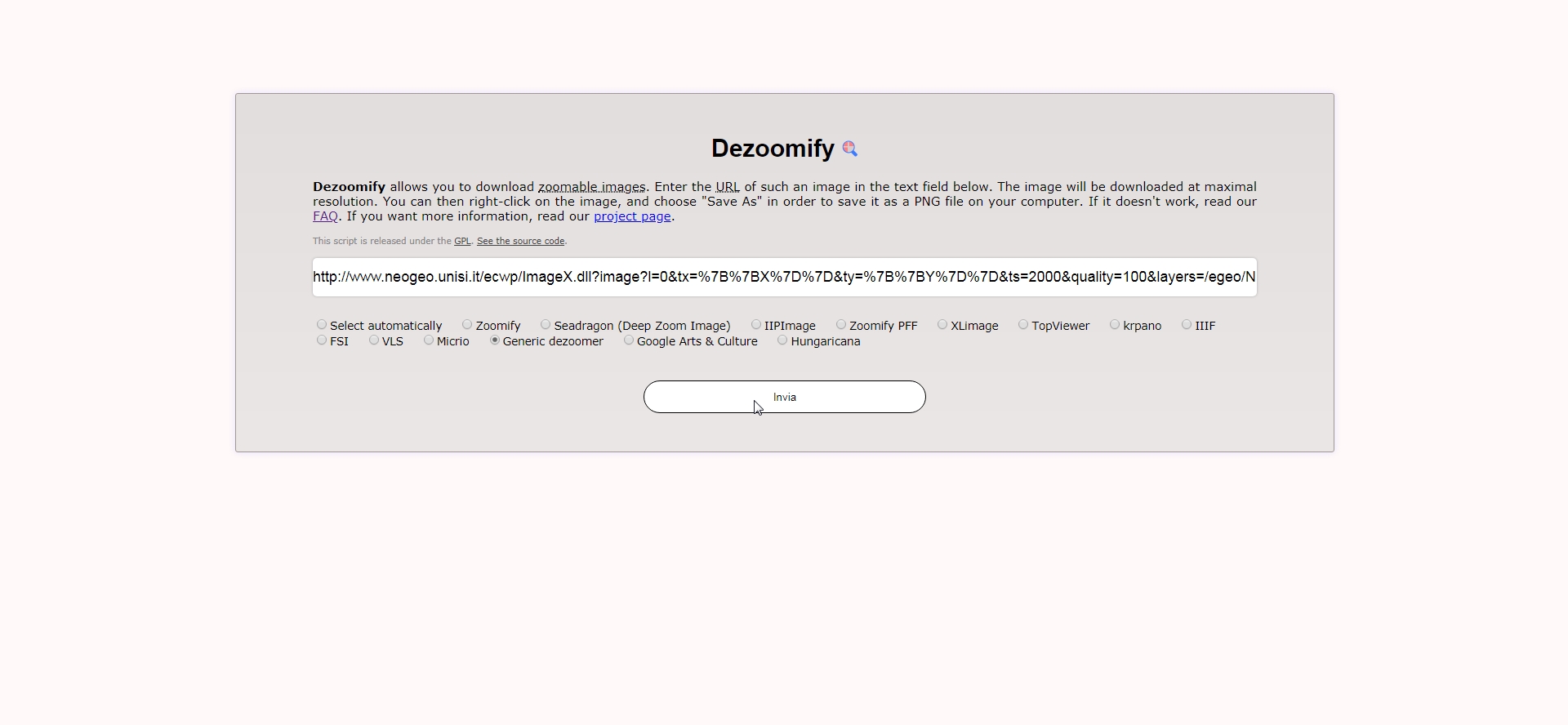 support for egeo.unisi.it (ERDAS ecw server Zoomed maps) · Issue #207 · lovasoa/dezoomify · GitHub