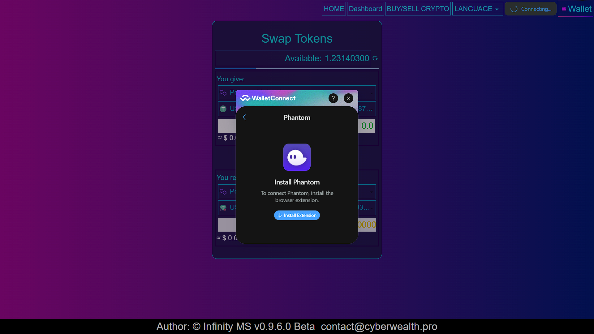 on using Phantom wallet it doesn't recognize it is is already installed, no solana chain · Issue ...