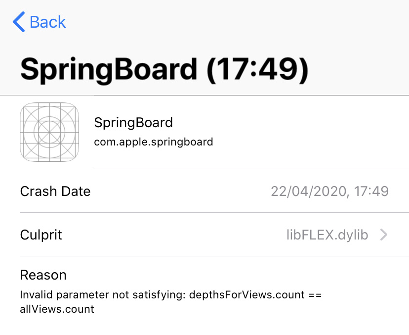 Attempting to view the “Views” panel on SpringBoard causes safe mode · Issue #416 · FLEXTool ...