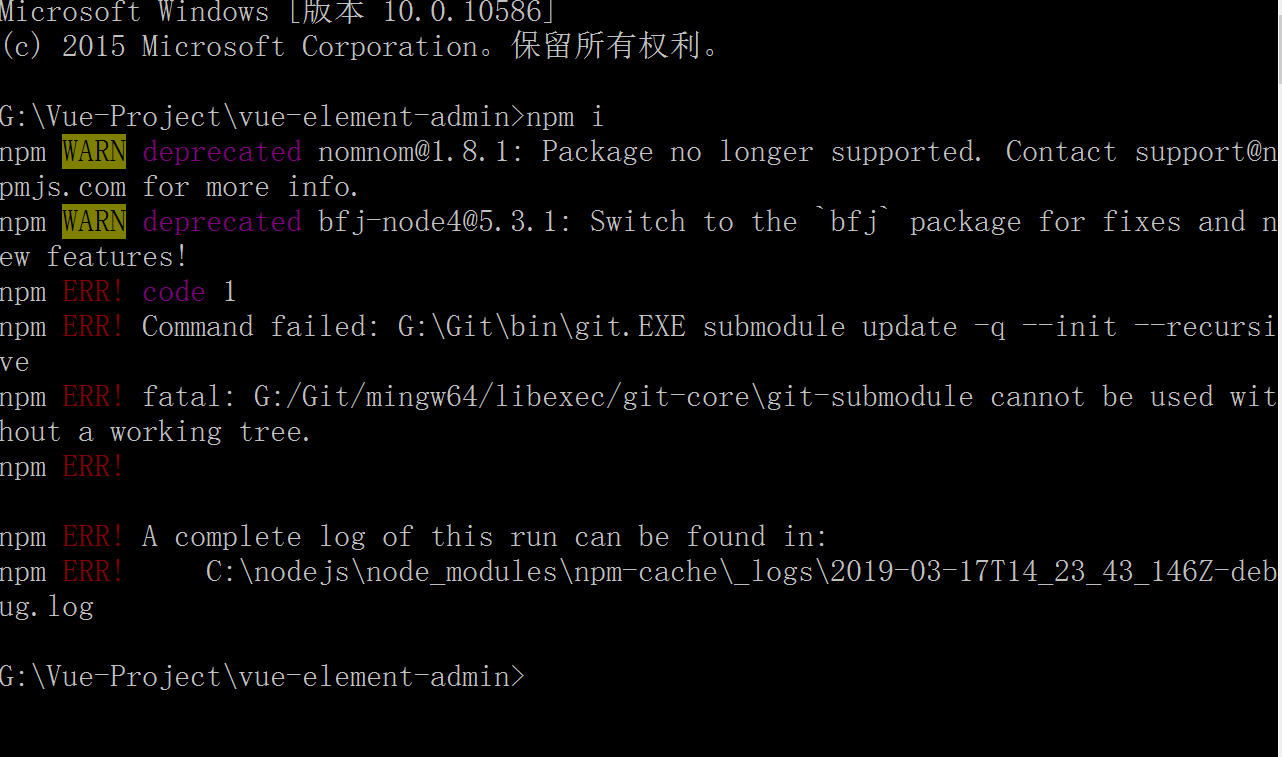 安装依赖报错 · Issue #1722 · PanJiaChen/vue-element-admin · GitHub