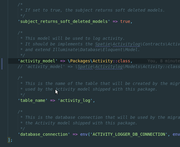 extending Moloquent not Model · Issue #636 · spatie/laravel-activitylog · GitHub