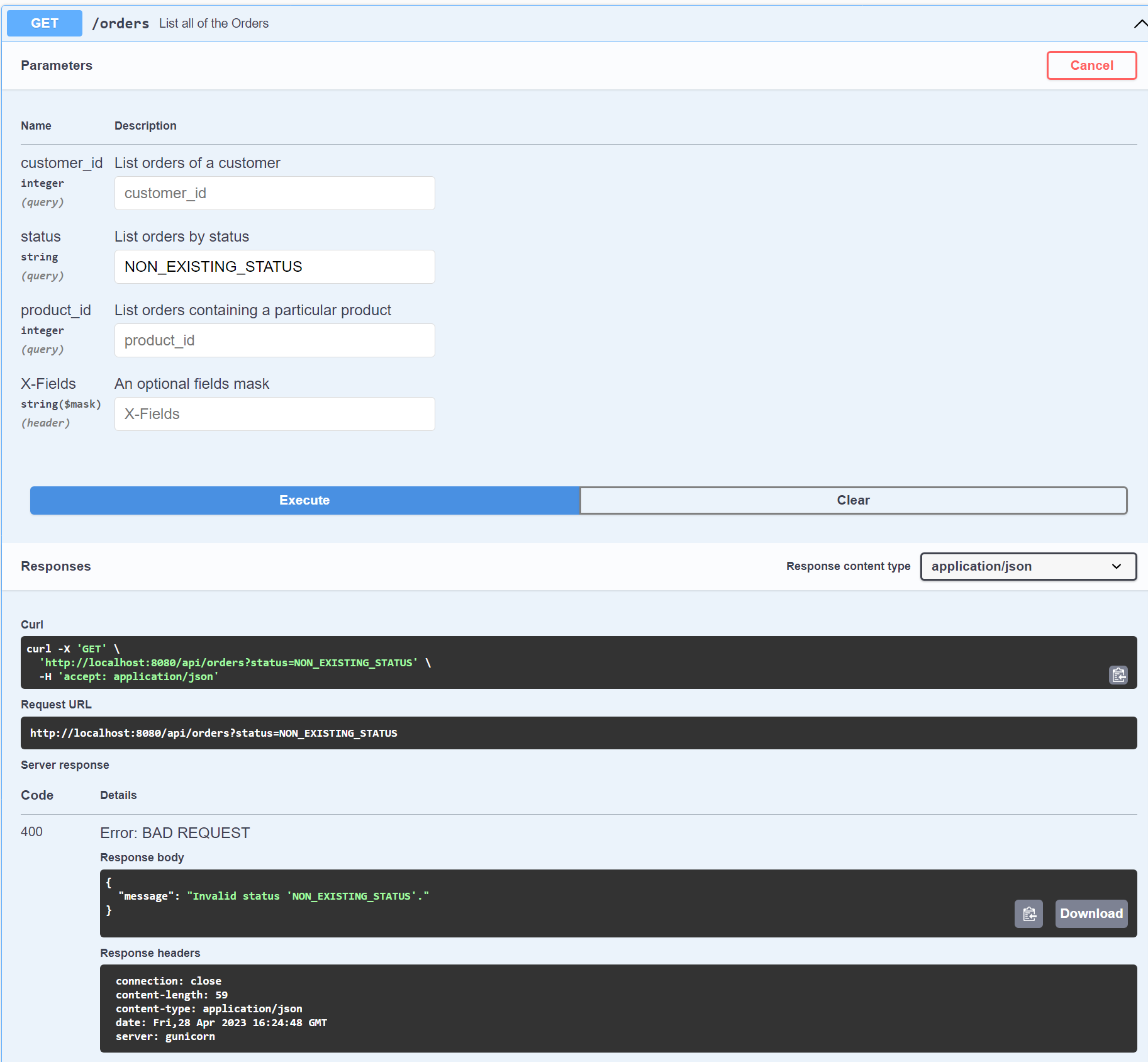 Test Swagger Documentation · Issue #128 · CSCI-GA-2820-SP23-003/orders ...