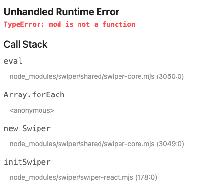 Module import error · Issue #6803 · nolimits4web/swiper · GitHub