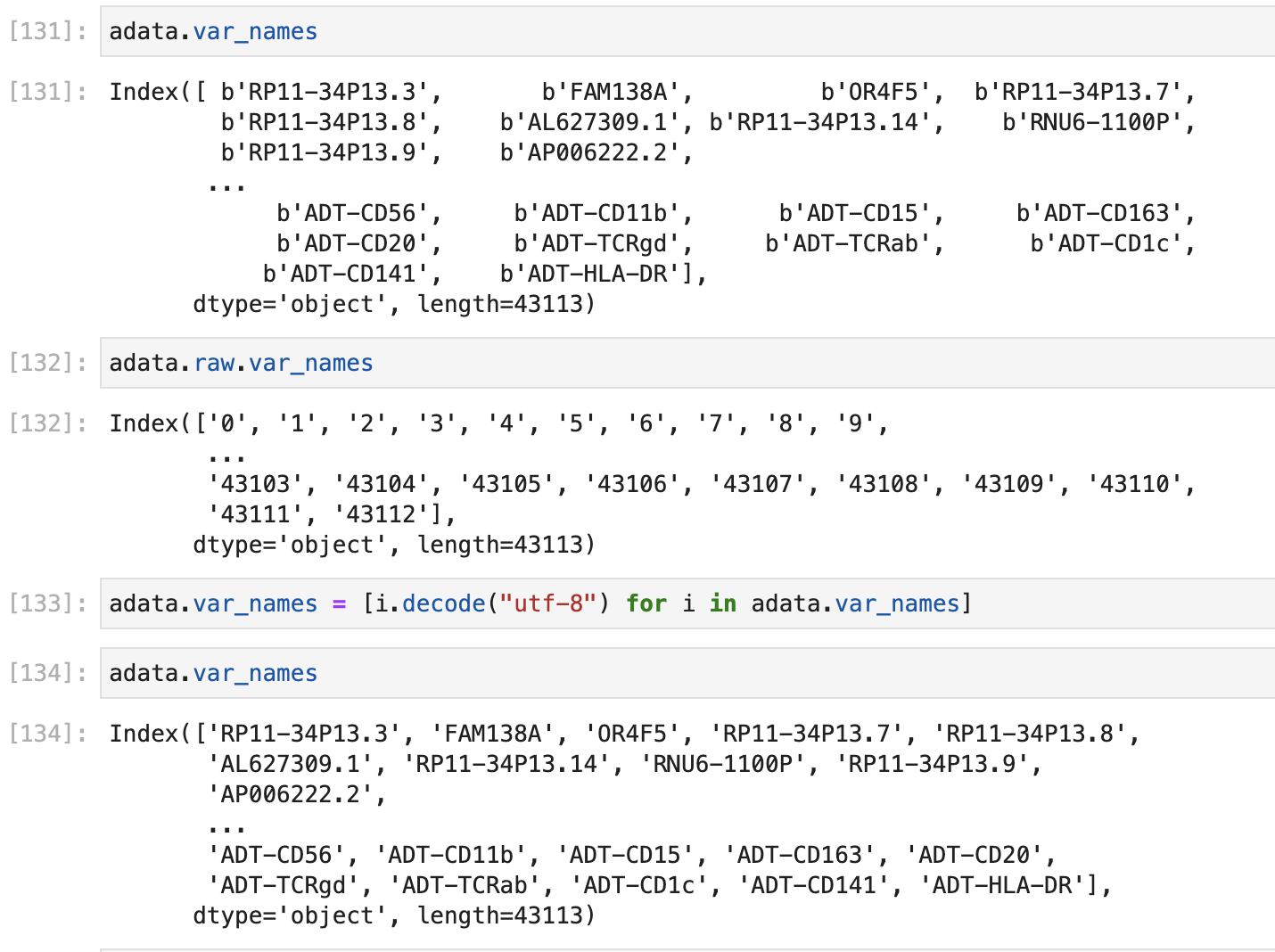 problems with feature names in conversion of Seurat to AnnData · Issue #95 · mojaveazure/seurat ...