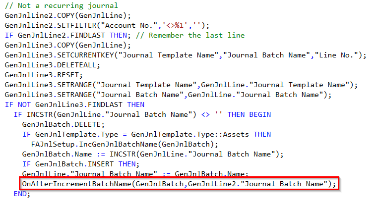 Eventrequest : OnAfterIncrementBatchName in Codeunit 13 "Gen. Jnl.-Post Batch" · Issue #1728 ...