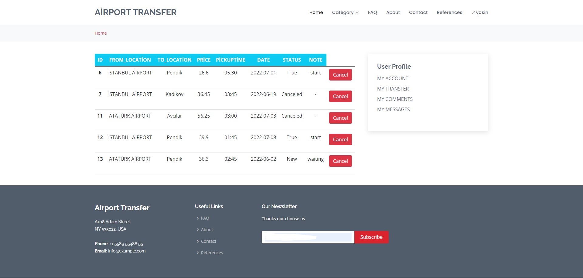 GitHub - sezer57/Laravel9-HavalimaniTransfer