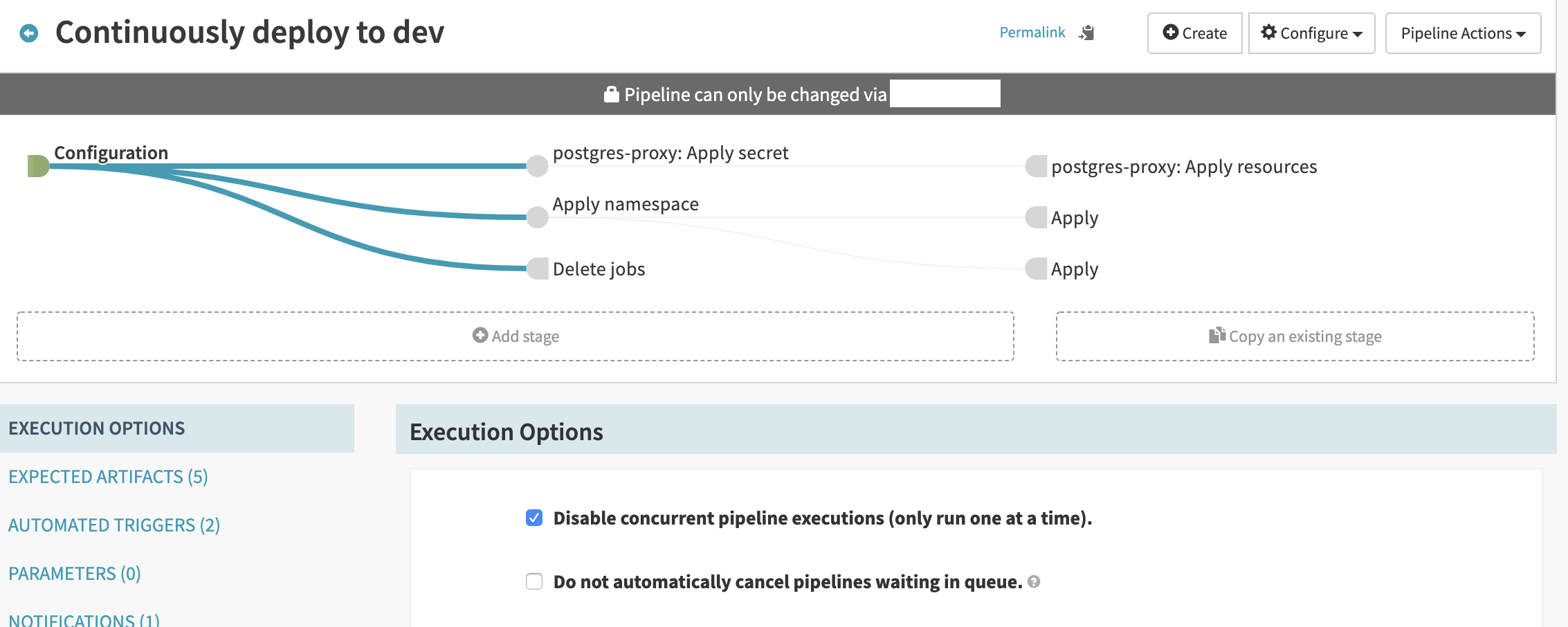 Pipeline can have concurrent executions despite being configured not to · Issue #5046 ...
