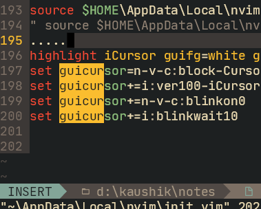 Cursor is a block in insert mode with default setting. · Issue #984 ...