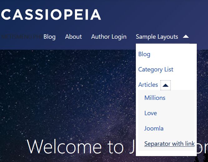 Metis Menu does not work for third level menu items · Issue #190 · joomla/cassiopeia · GitHub