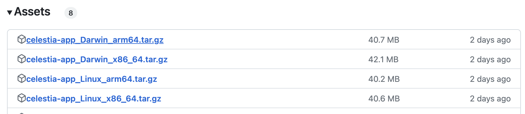 Add info on where to download binaries to our install docs · Issue #2661 · celestiaorg/celestia ...