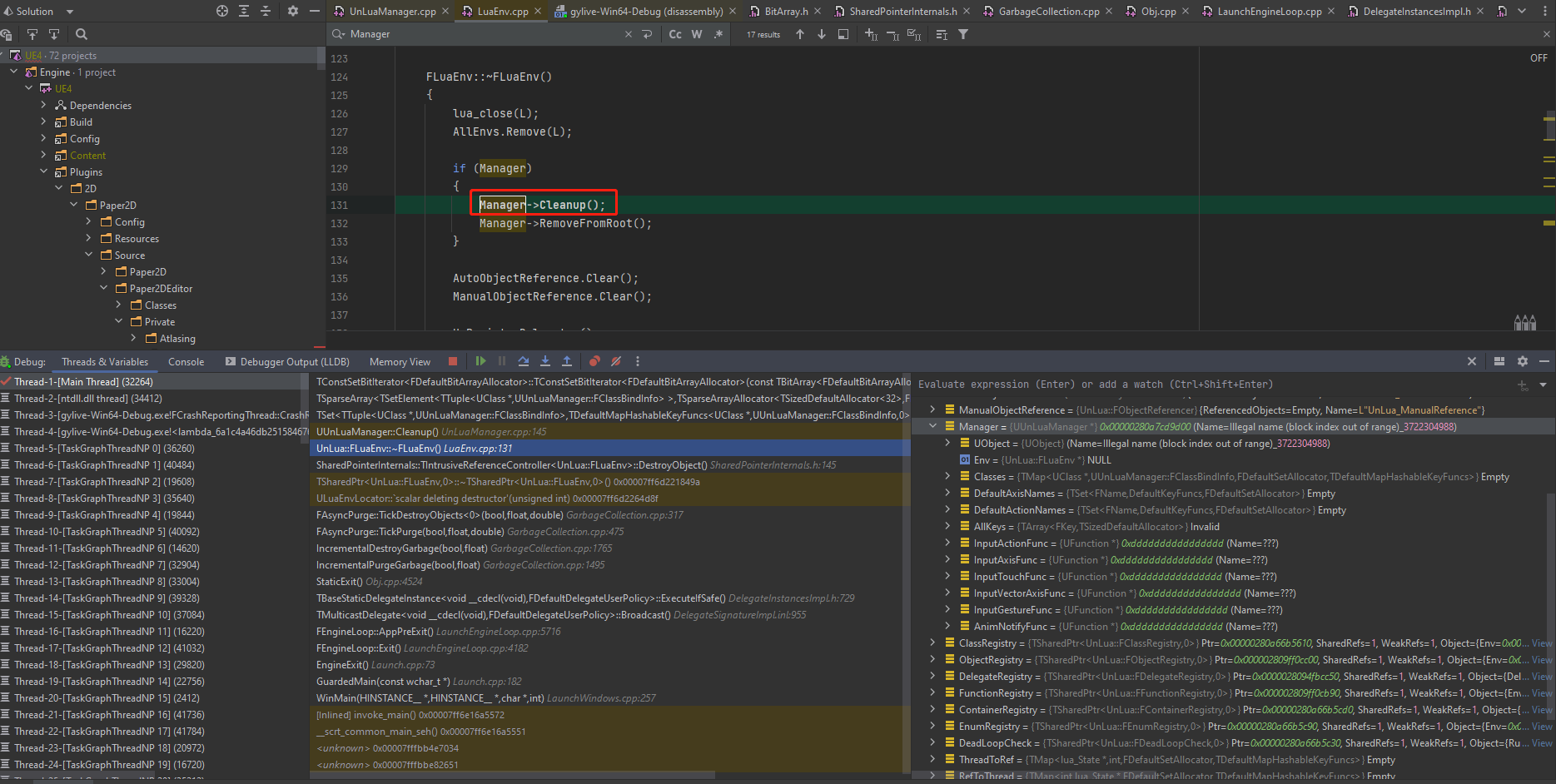 UUnluaManager 野指针访问导致crash · Issue #504 · Tencent/UnLua · GitHub
