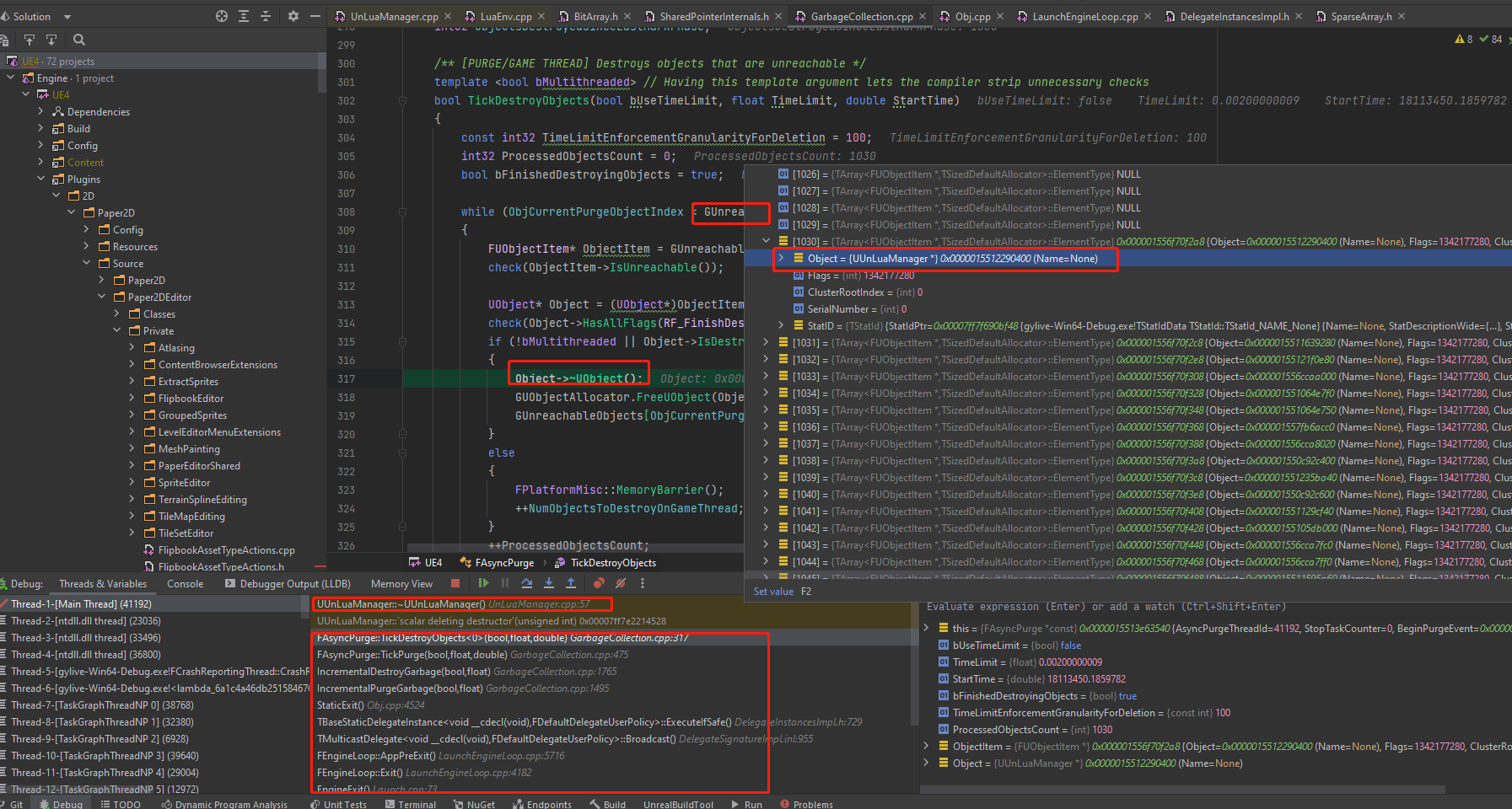 UUnluaManager 野指针访问导致crash · Issue #504 · Tencent/UnLua · GitHub