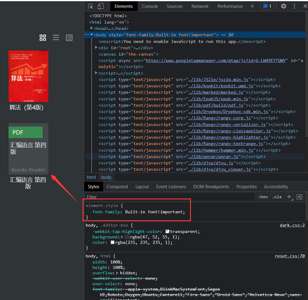 客户端部分安装字体没有在字体列表中显示 · Issue #721 · koodo-reader/koodo-reader · GitHub