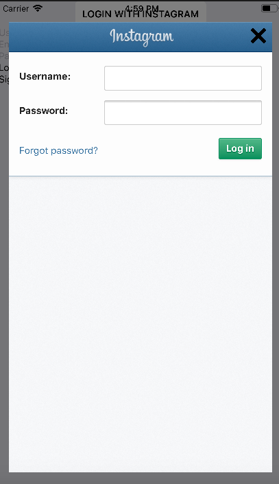 Popup dialog for instagram login cuts on iPhoneX · Issue #7 · hungdev/react-native-instagram ...