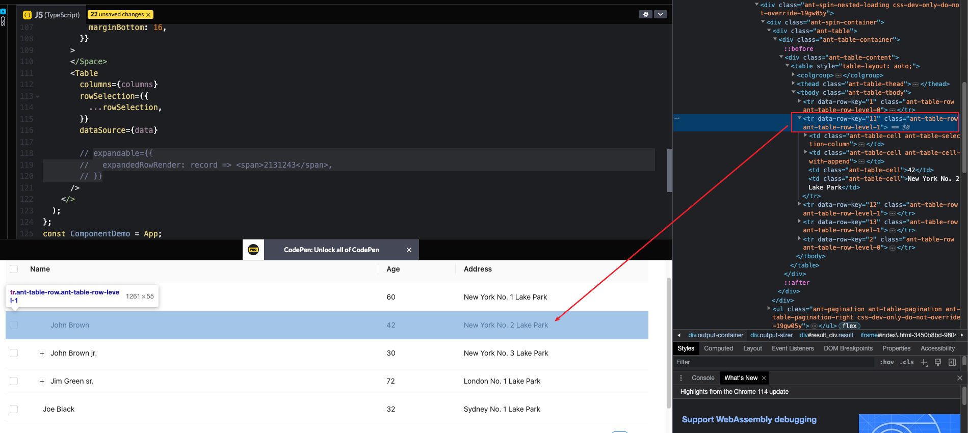 ant.design table 树形结构 与 展开行 不兼容 · Issue #44009 · ant-design/ant-design · GitHub