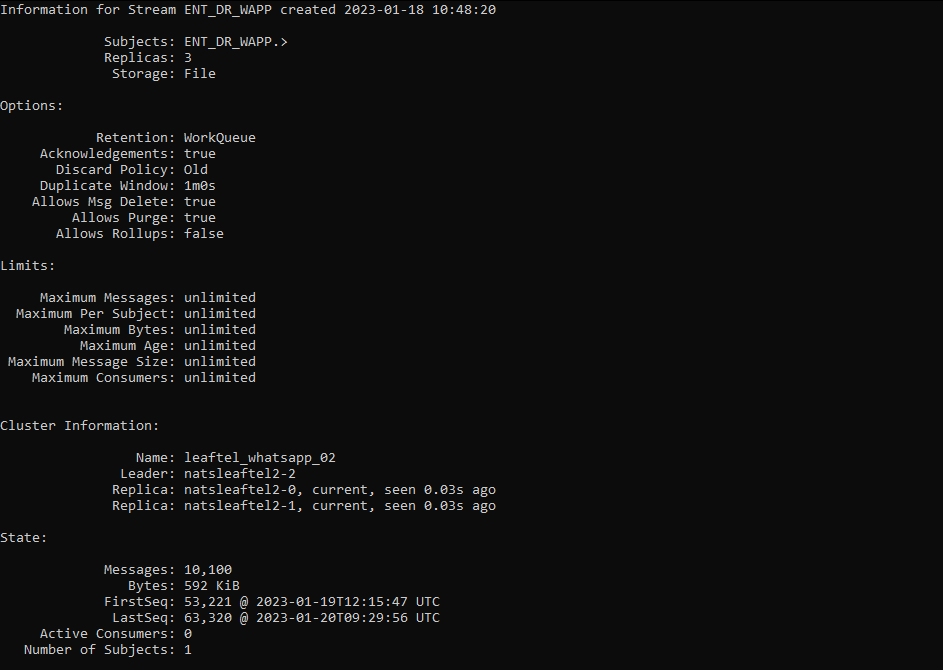 Messages not getting deleted from the cluster nodes after they are consumed at the hub in the ...