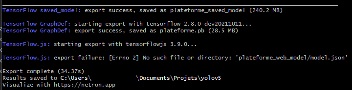 Can't export to .pb model to tfjs · Issue #5331 · ultralytics/yolov5 · GitHub