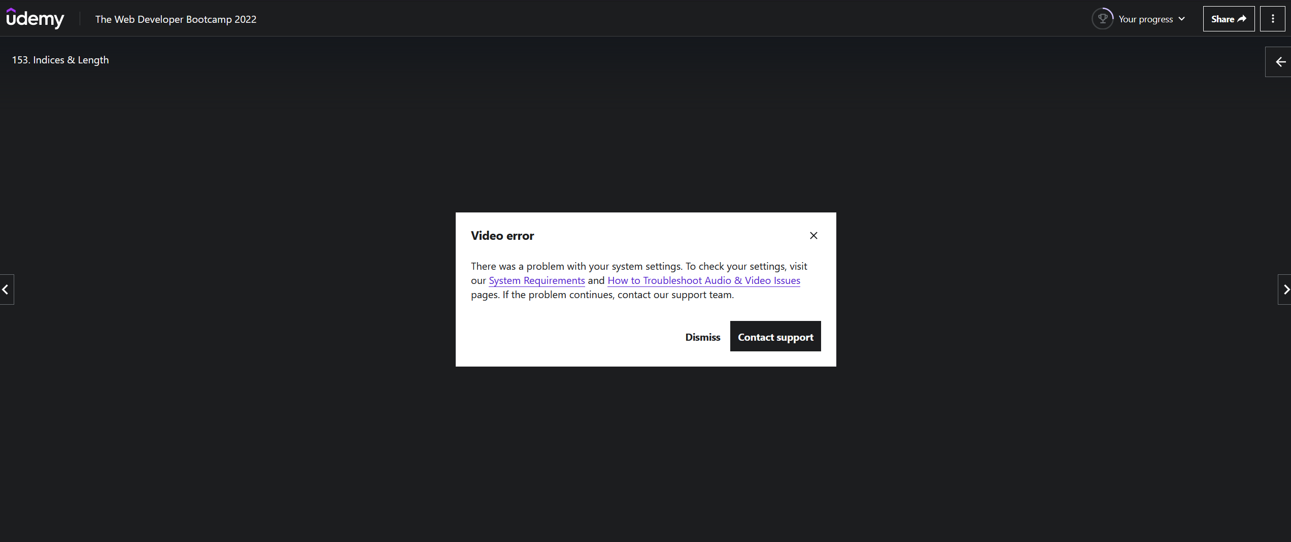 Can't play DRM content from Udemy. Works fine on latest Firefox ...