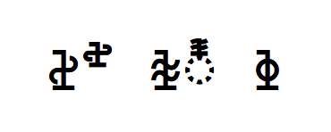 Latin Ext-E: Three versions of small L with overlaid diacritics (+ 1 ...